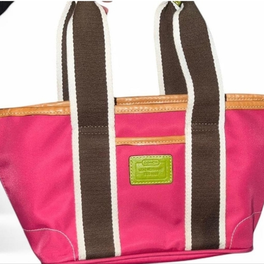 Coach Hamptons Mini Tote Hot Pink (2004) Guc - Gem